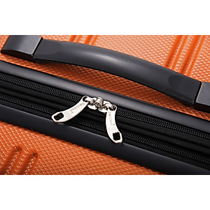 Rockland Melbourne Hardside Expandable Spinner Wheel Luggage, Orange, 2-Piece Set (20/28)