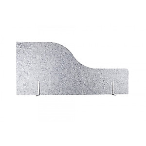 VERSARE SoundSorb Desktop Privacy Panels | Noise Dampening Modesty Panels for Desks | Edge Clip Mounts | PET Material | 24" x 24" Marble Gray Panels with Edge Clips