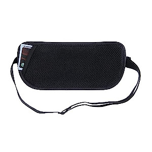 Money Belt for Travel for Women Men Hidden - RFID Blocking Travel Wallet Security Passport Holder, Slim Travel Pouch Fanny Pack Belt Bag - Black
