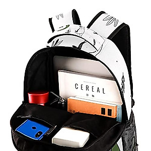 Elementary Middle School Backpack for Girls Boys Teens,Fashion Laptop Backpack Travel Bookbag for StudentsHand Drawn Dinosaur