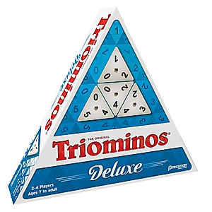 Pressman Tri-Ominos - Deluxe Edition Triangular Tiles with Brass Spinners, 5"