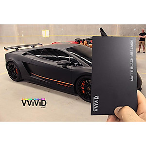 VViViD Matte Black Vinyl Wrap Adhesive Film Air Release Decal Sheet (1.4ft x 5ft)