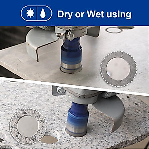 SHDIATOOL Diamond Drilling Bits 1-3/8 Inch for Porcelain Ceramic Tile Marble Brick Dry Core Drill Bits Hole Saw 35mm