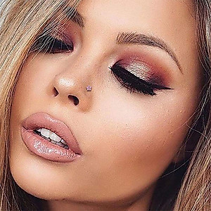 20 Pieces Box Set of Mix Colored Multi Crystal Stone Flower Top 22 Gauge 925 Sterling Silver L Shape Nose Stud