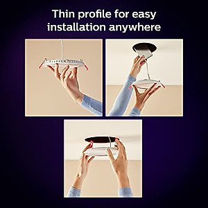 Philips Hue Slim Downlight, White & color Light (Bluetooth Compatible), Voice Control with Alexa, Apple HomeKit & Google Assistant, 6-Pack