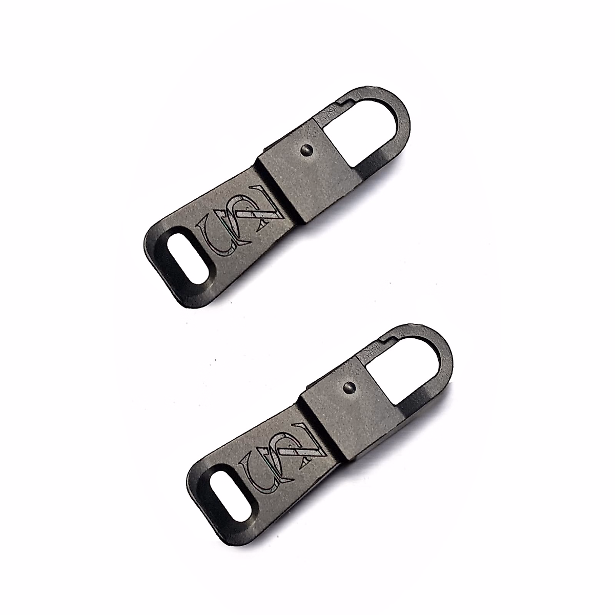 Zpsolution Stainless Steel Zipper Pulls - More Sturdy Zipper Pull Replacement for Luggage Suitcase Backpacks - Easy Use for Broken And Missing Zipper Pulls (Stainless Steel 2Black)