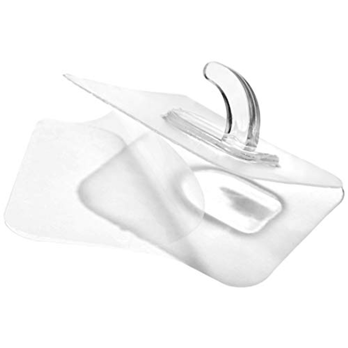 5-Pack of Wall Hooks for Kitchen & Bath Transparent Reusable Adhesive Stickers for Pictures Utensils Towels - Tub Cubby Bath Toy Organizer