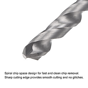 uxcell Solid Carbide Drill Bits, 4mm C2/K20 Tungsten Carbide Jobber Drill Bits Straight Shank Drilling Tool for Stainless Steel Aluminum Iron Metal Plastic