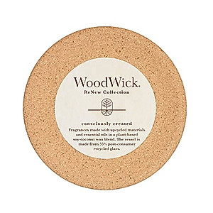 WoodWick® Renew Medium Candle, Black Currant & Rose Scented Candles, 6oz, Plant Based Soy Wax Blend, Made with Upcycled Materials and Essential Oils, Up to 55 Hours of Burn Time