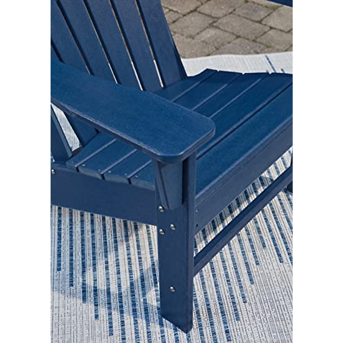 Signature Design by Ashley Sundown Treasure Adirondack Chair, 31.13"W x 33.25"D x 37.75"H, Navy Blue