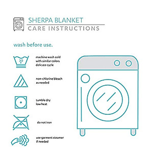 Lush Decor Baby Seaside Sherpa Blanket, Blue 30" x 40"