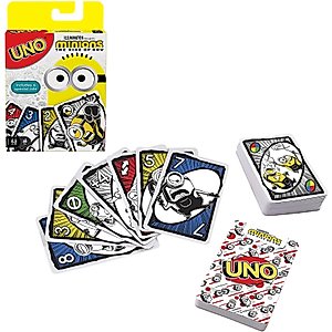 Mattel Games UNO Featuring Illumination’s Minions: The Rise of Gru, Card Game for Kids and Family with 112 Cards, for 7 Year Olds and Up