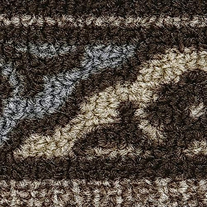Maples Rugs Florence 2'6 x 3'10 Hallway Entry Kitchen Rugs Non Skid Washable Accent Area Mat [Made in USA], Coffee Brown