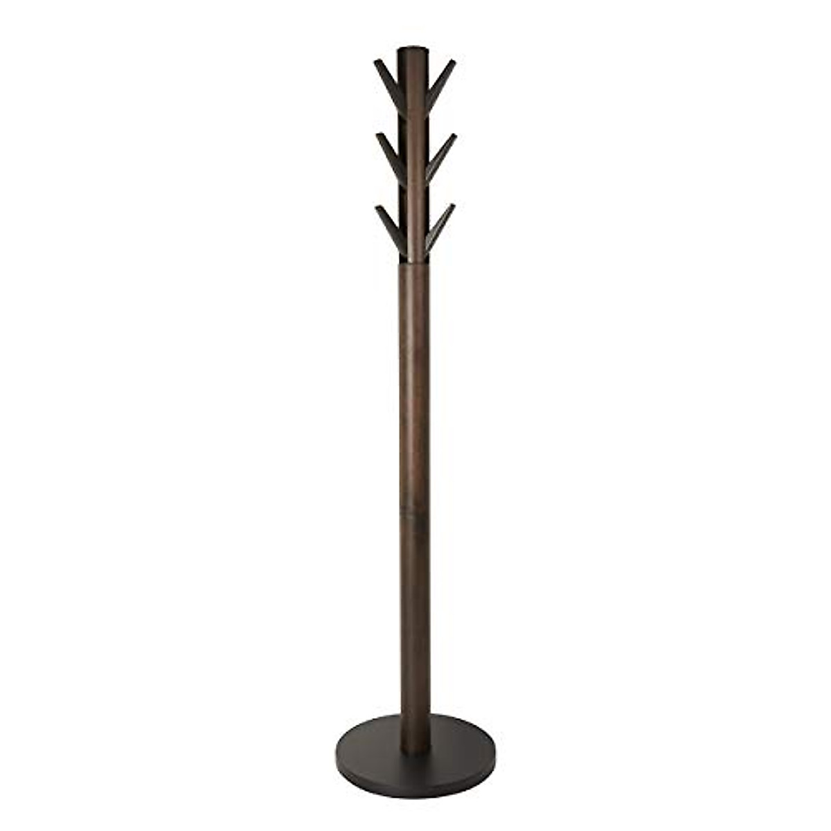 Umbra Flapper Coat Rack, Clothing Hanger, Umbrella Holder, and Hat Organizer, for Entryway, W400×D400×H1650mm, Walnut