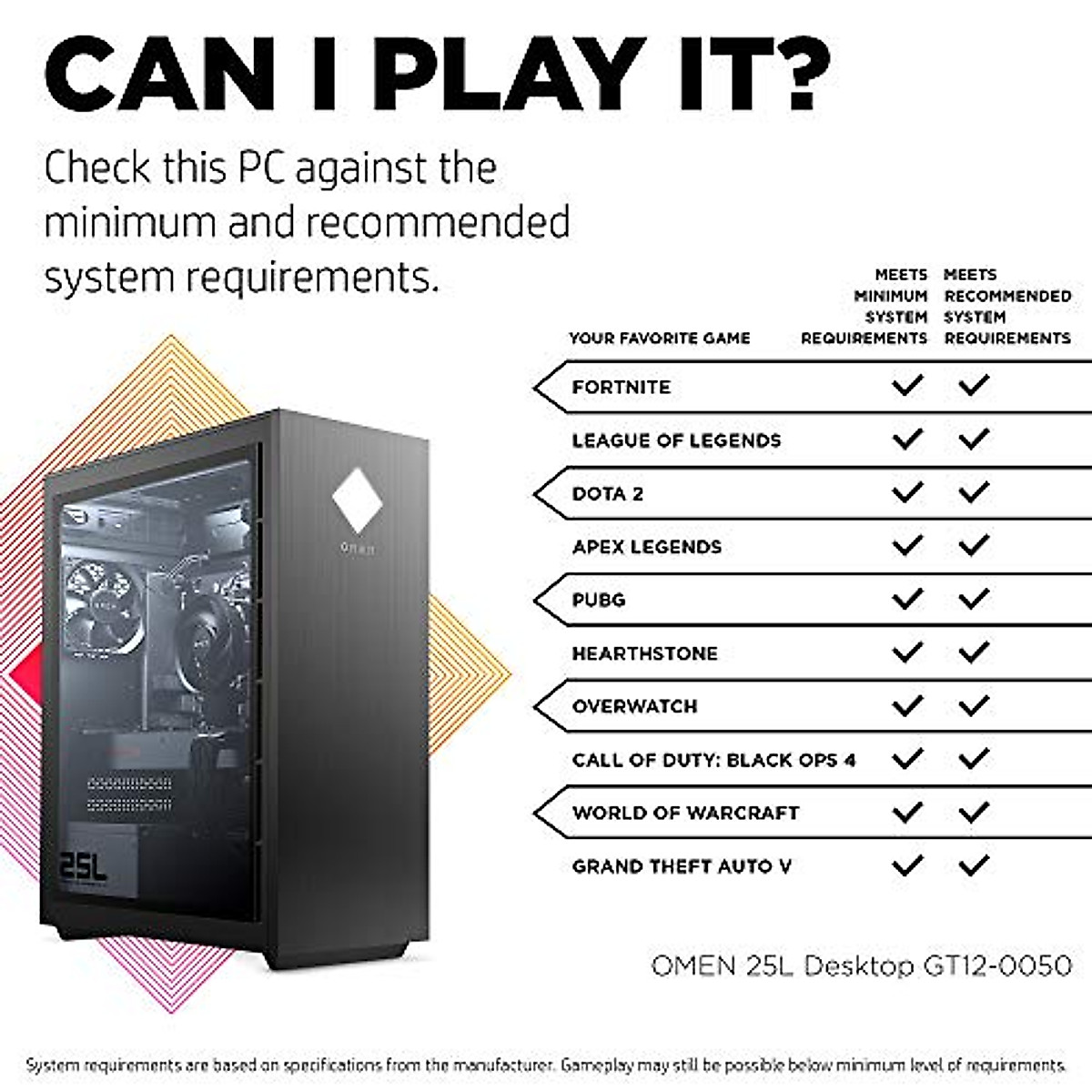 OMEN 25L Gaming Desktop PC, AMD Radeon RX 5700, AMD Ryzen 7 3700X, HyperX 16 GB DDR4 RAM, 1 TB SATA Hard Drive & 512 GB PCIe NVMe SSD, Windows 10 Home, VR Ready, RGB Lighting (GT12-0050, 2020 Model)