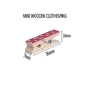 Z ZICOME Mini Wooden Clothespins Photo Paper Peg Craft Clips, 100 Pack