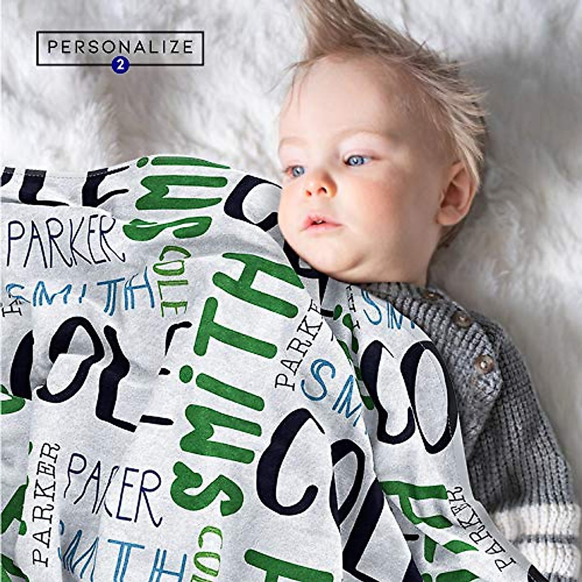 Personalized Baby Blanket with Name –Extra Soft, Premium Quality Baby Blanket for Girls & Boys with Customized Full Name Dyed Into Fabric–Fade Proof, Machine-Washable (Bubblegum Bubble)