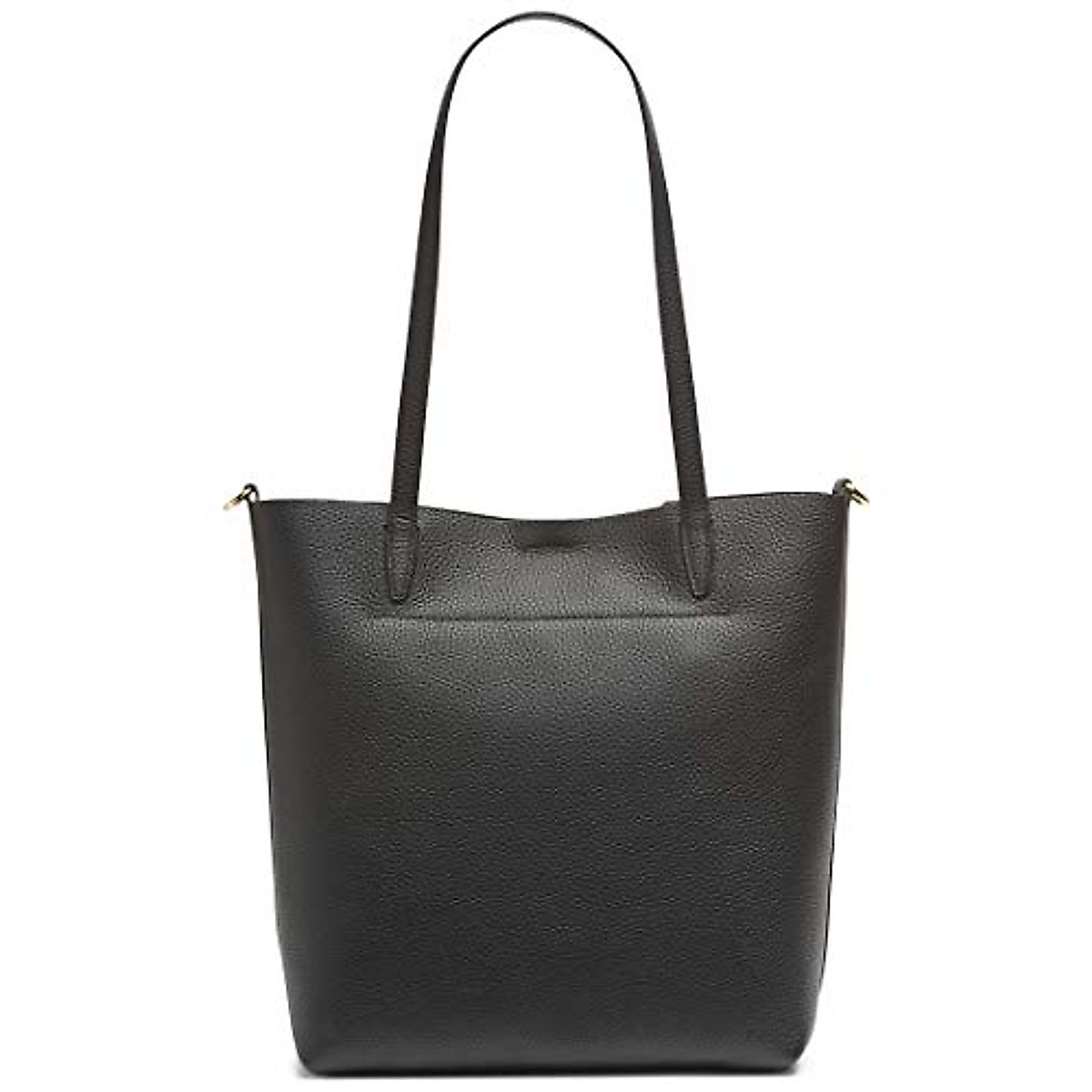 Calvin Klein Larissa Pebble Leather North/South Tote, Black/Gold