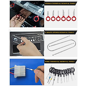Trim Removal Tool, 120Pcs Car Panel Door Audio Removal Tool Kit, Auto Clip Pliers Fastener Remover Pry Tool Set with Storage Bag