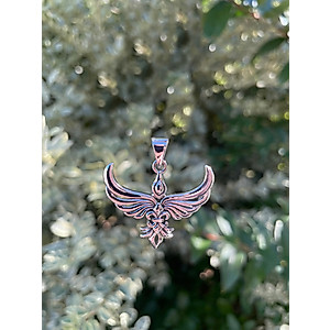 Jewelry Trends Rising Phoenix Modern Style Sterling Silver Pendant