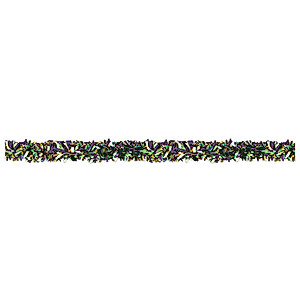 Beistle Metallic Festooning Garland Party Accessory, Mardi Gras Decorations, 4" x 15', Gold/Green/Purple