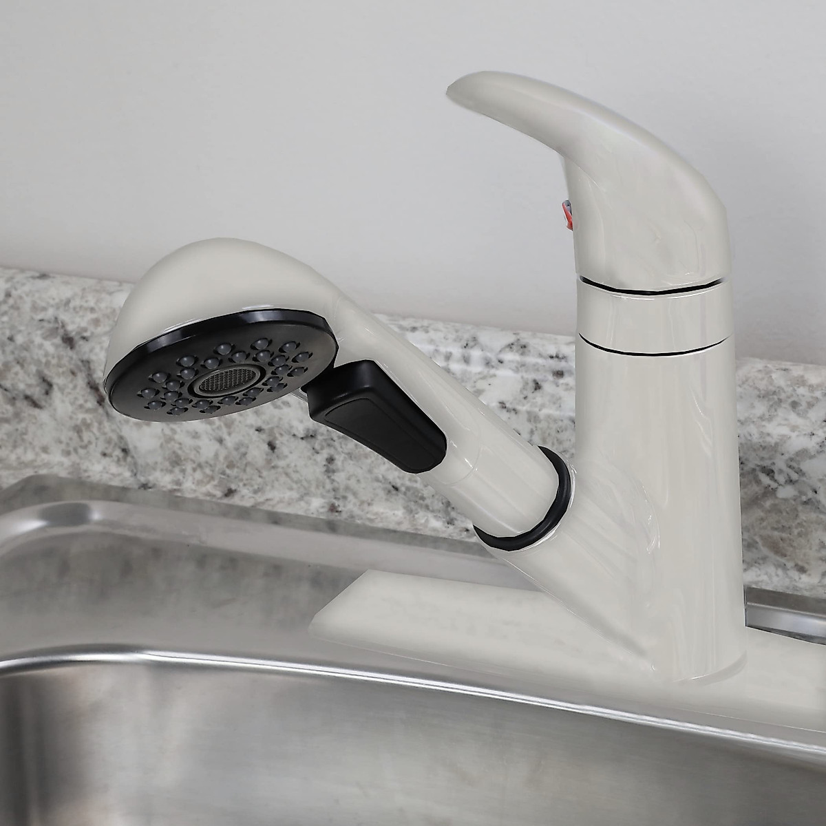 Danco 10415 Kitchen Center Pullout Spray Head, White