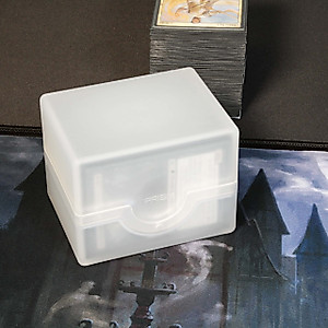 BCW Spectrum Prism Deck Case - Pale Moon White - 1 ct | Secure Snap Closure Card Deck Case | Fits 100 Double-Sleeved Cards | Trading Card Deck Storage Ideal for Magic the Gathering, Pokemon, and More