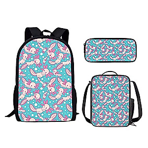 Xhuibop Axolotl Backpack for Toddler Girls School Backpack with Lunch Bag and Pencil Case 3 Piece Elementary School Bags Lightweight Hiking Rucksack for Travel Kids Bookbag Kindergarten