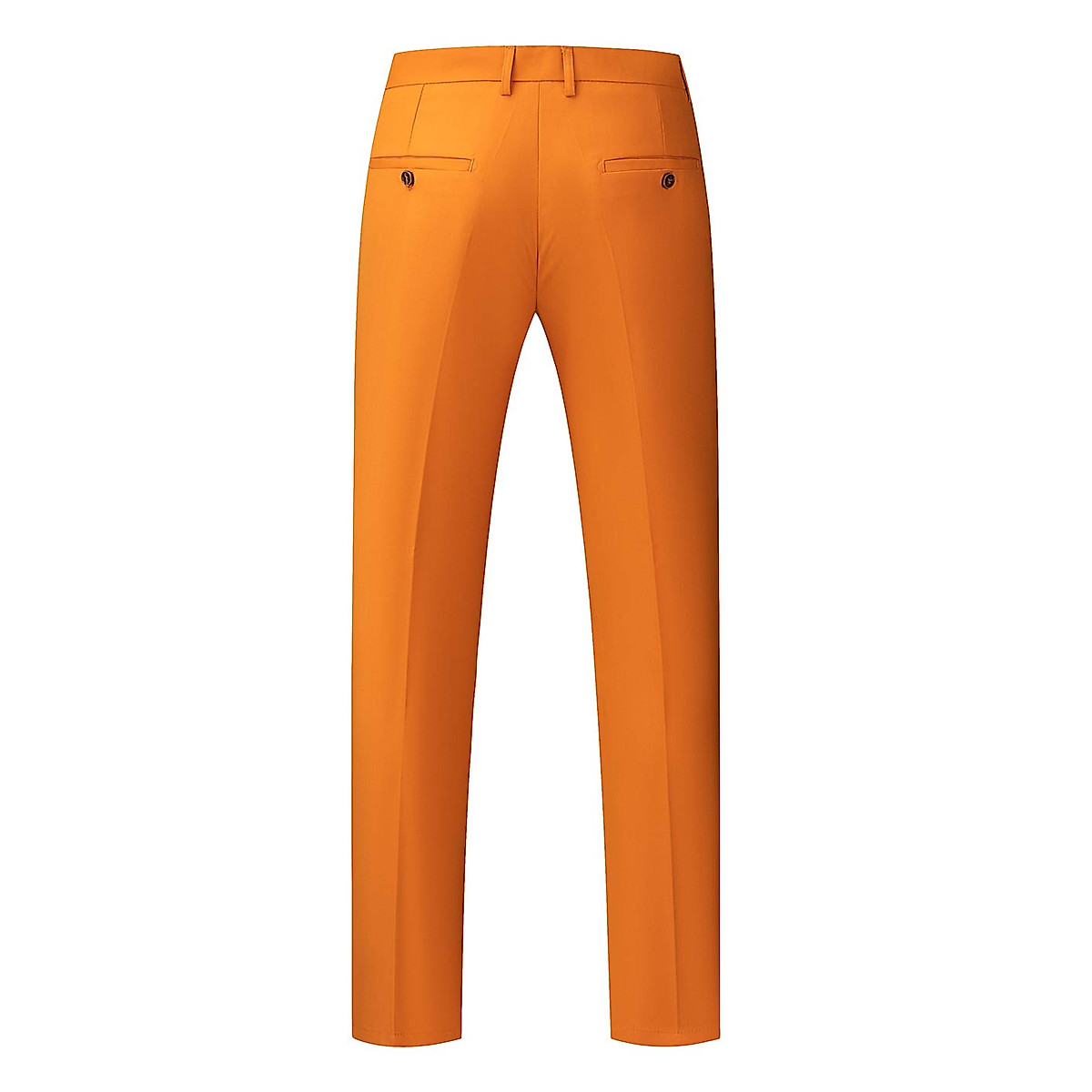 UNINUKOO Men's Suit Slim Fit 2 Button 2 Piece Suits for Men Party Formal Dress Solid Tuxedo Blazer Jacket Pants Set US Size 40 Orange