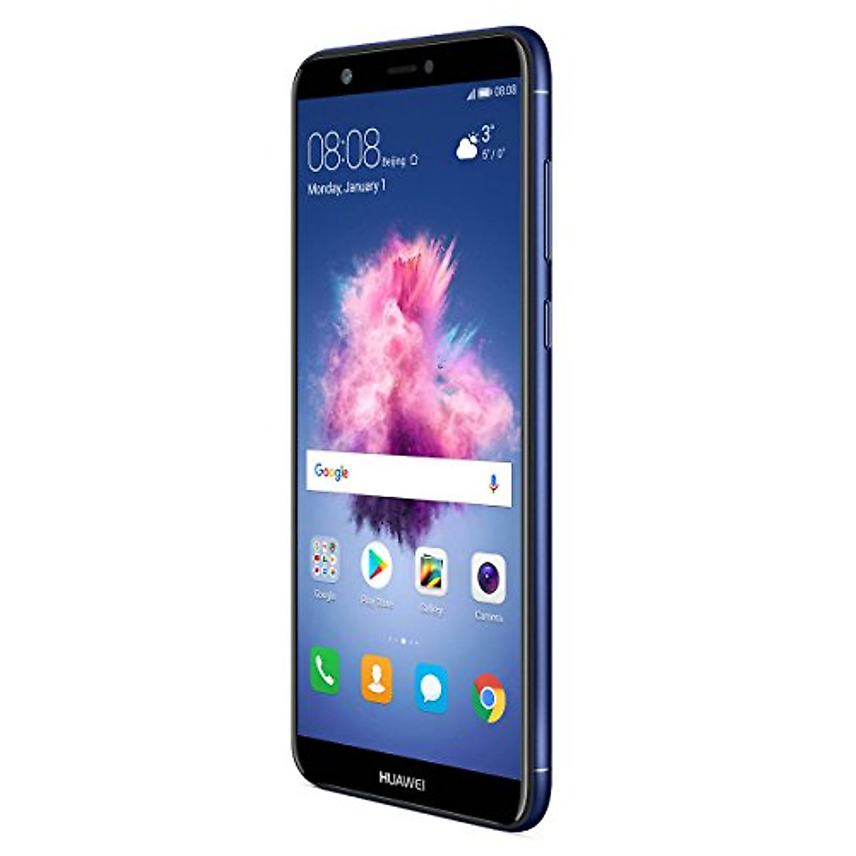 Huawei P Smart (32GB) 5.6" Fullview Display & Dual Camera's, 4G LTE Dual-SIM Factory Unlocked w/ Fingerprint Scanner FIG-L23 International Model, No Warranty (Blue)