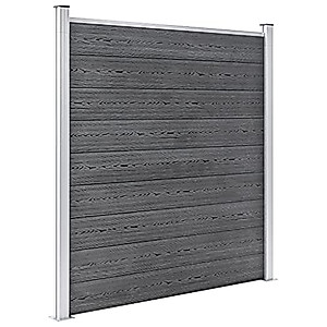 Pool Gate Safety Yard Fencing Gate Door for Backyard Garden Outdoor Dog Chicken Privacy Fence Gate for Dirt Concrete Garden Fence WPC 70.9"x73.2" Gray