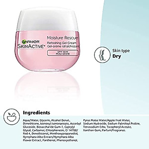 Garnier SkinActive Moisture Rescue Refreshing Gel-Cream for Dry Skin, 1.7 Ounces