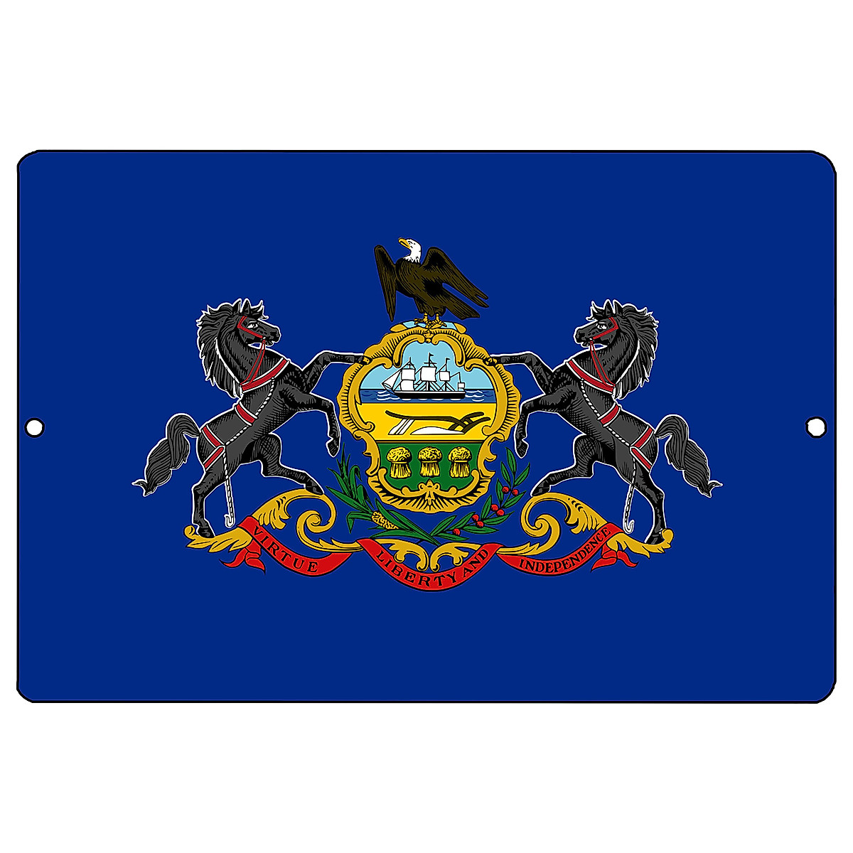 Rogue River Tactical Pennsylvania State Flag Metal Tin Sign Wall Decor Man Cave Bar PA