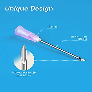 18G 1.5 Inch Dispensing Needle Accessorie, Individually Wrapped Pack of 100