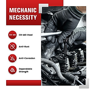 PGROUP 8 PCS 1/2 Inch Drive Allen Impact Socket Set, SAE Hex Socket 1/4" to 3/4", Master Impact Grade Cr-Mo Steel with Heavy Duty Storage Case