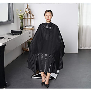 SMARTHAIR Professional Salon Cape Polyester Barber Cape Hair Cut Cape,54”x62”,Black,C035001C