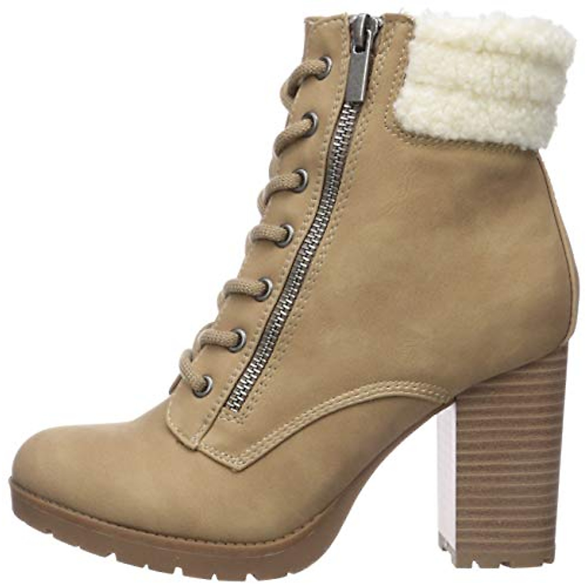 XOXO Women's Jeanna Hiking Boot, Natural, 7 M US