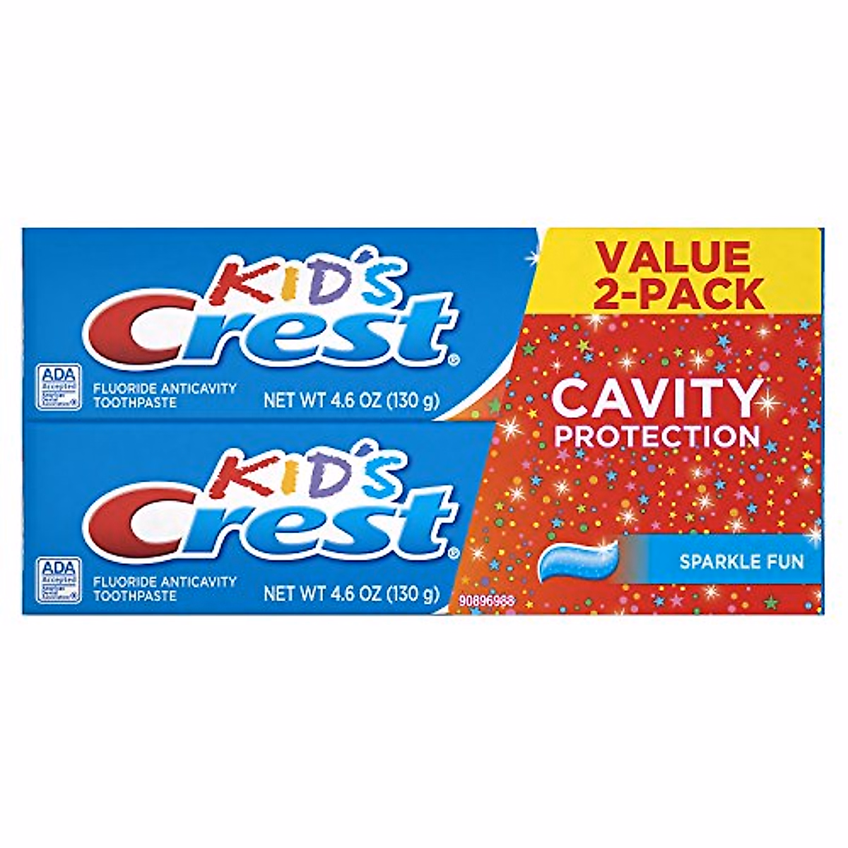 Crest Kid's Cavity Protection Toothpaste for Kids (children and toddlers 2+), Sparkle Fun Flavor, 4.6 Ounce (Pack of 2)