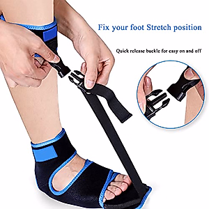 Plantar Fasciitis Night Splint for Women Men, Adjustable Drop Foot Support Stretcher for Sleeping, Achilles Tendonitis, Foot/Heel Pain Relief,M