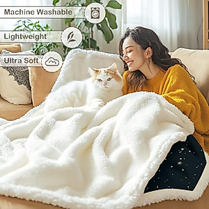 Sleepwish Death Moth Throw Blanket Hawk Moth Skull Sherpa Fleece Blanket Black Galaxy Star Print Blanket Large Size Gothic Halloween College Dorm Decor, Queen (90" X 90")