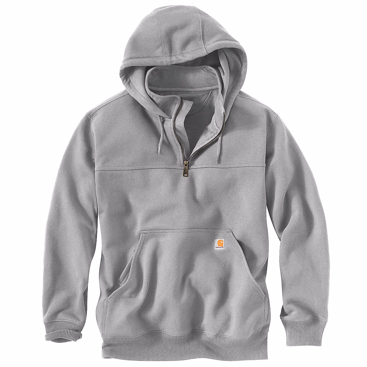 Carhartt Mens Rain Defender® Loose Fit Heavyweight Quarter-zip Athletic-sweatshirts, Heather Gray, X-Large US