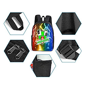 gdnwtstl Boys And Girls Backpack, Teen 3D Printing Game laptop backpack Travel Bag QWB1-One Size