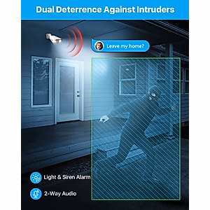 ZOSI 8CH 4K Spotlight Home PoE Security Camera System,8 Ports 16CH 8MP NVR with 2TB HDD,4 x 5MP Outdoor PoE IP Cameras,Person Vehicle Detection,2-Way Audio,Night Vision,Sound Alarm,for 24-7 Recording