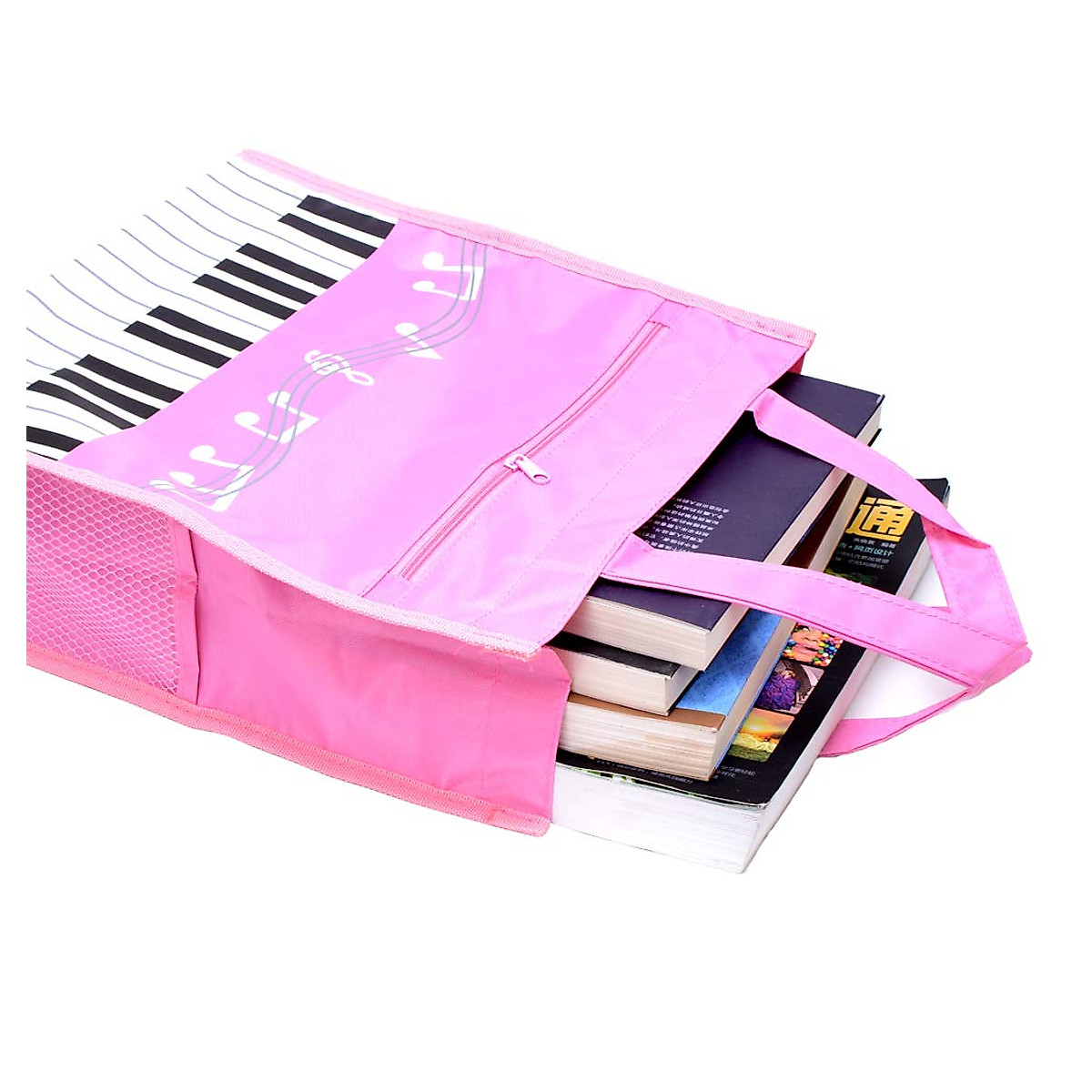 Piano Keys Handbag Reusable Grocery Bag Shoulder Shopping Bag Tote Bag for Music Teacher Girls Gift Bag