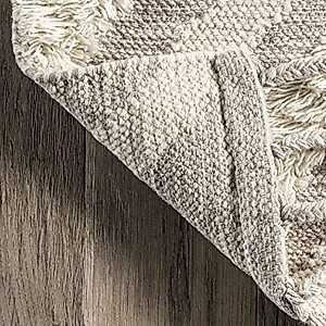 nuLOOM Sony Bohemian Diamond Shag Area Rug, 8' x 10', Ivory