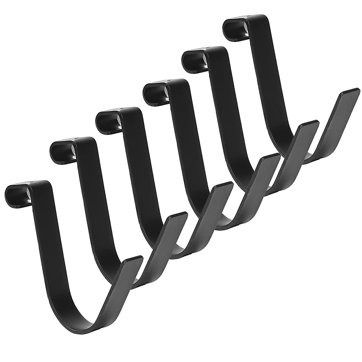 Pixplex Add-On Storage Hook Accessory for Ceiling Rack and Wall Shelving, Rail Hook, 6 Pack