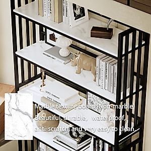 BUZUEY Bookshelf, 6 Tier Bookshelf,35.5 * 72in Tall Bookcase Shelf for CDs/Movies/Books, Home Office Bookcase Shelf Storage Organizer, Modern Book Shelf for Bedroom/Living Room/Home Office