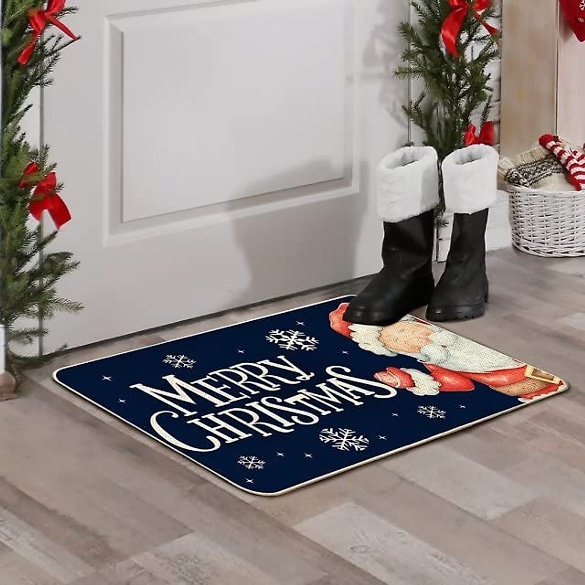 Lettering Modern Coffee Time and Coffee Cup Indoor Doormat Durable Welcome Front Door Mats Entryway Rugs Non-Slip Absorbent Area Rugs Resist Dirt Carpet for Room Decor 16x24 Inch