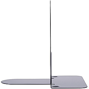 Universal Economy Bookends, Standard, 4 3/4 x 5 1/4 x 5, Heavy Gauge Steel, Black, 5 Pair