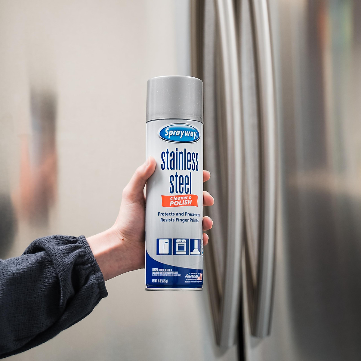 Sprayway SW148R Water-Based Stainless Steel Cleaner, 15 oz.